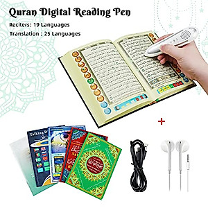 CG Quran Reading Pen, Smart Electronic Talking, M9-8GB Electronic Reader Pen, Word-by-Word Digital Holy Recorder, Loading on Many Reciters and Languages with 6 Book, Ramadan Gift