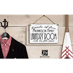 Personalized Laundry Sign Laundry Room Decoration Customized Wash Dry Fold Rinse Repeat