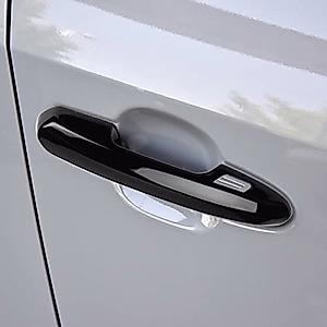 DLOVEG Car Door Handle Cover Compatible for 2019- 2021 2022 2023 Toyota Rav4 Accessories for Highlander 2023 2022 2021 2020 Handle Protectors with Smart Keyless Holes (Glossy Black)