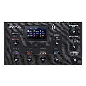 Zoom B6 Bass Multi-Effects Processor with 4 DI Boxes, A/B Switcher, Touchscreen Interface, 100+ Built in Effects, Amp Modeling, IR’s, Looper, & Audio Interface for Direct Recording to Computer