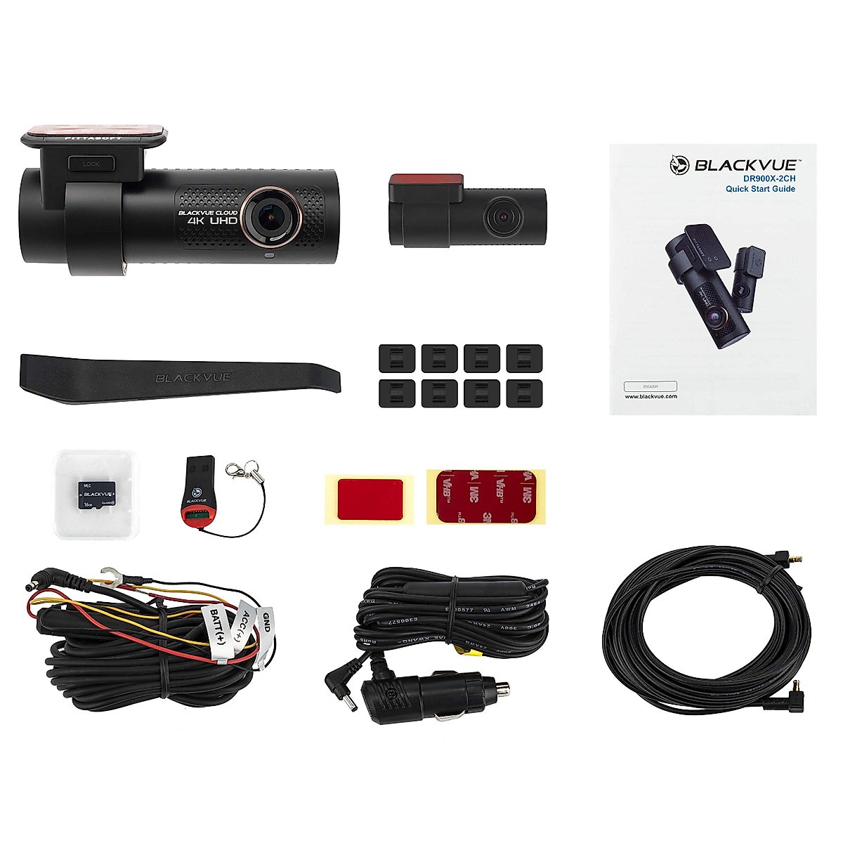 BlackVue DR900X-2CH with 64GB microSD Card | 4K UHD Cloud Dashcam | Built-in Wi-Fi, GPS, Parking Mode Voltage Monitor | LTE via Optional CM100 LTE Module