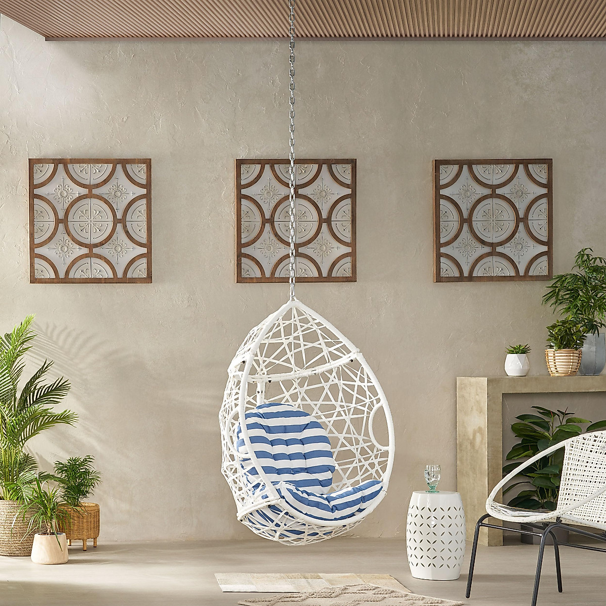 Christopher Knight Home Hammock/Swing, White + Blue