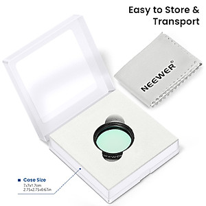 Neewer Telescope Filter 1.25” UHC Filter, Astrophotography Accessory Filter to Improve Image Contrast and Reduce Light Pollution for Astronomical Photography