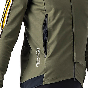 Castelli Unlimited Perfetto Ros 2 Jacket - Men's Military Green/Goldenrod, S
