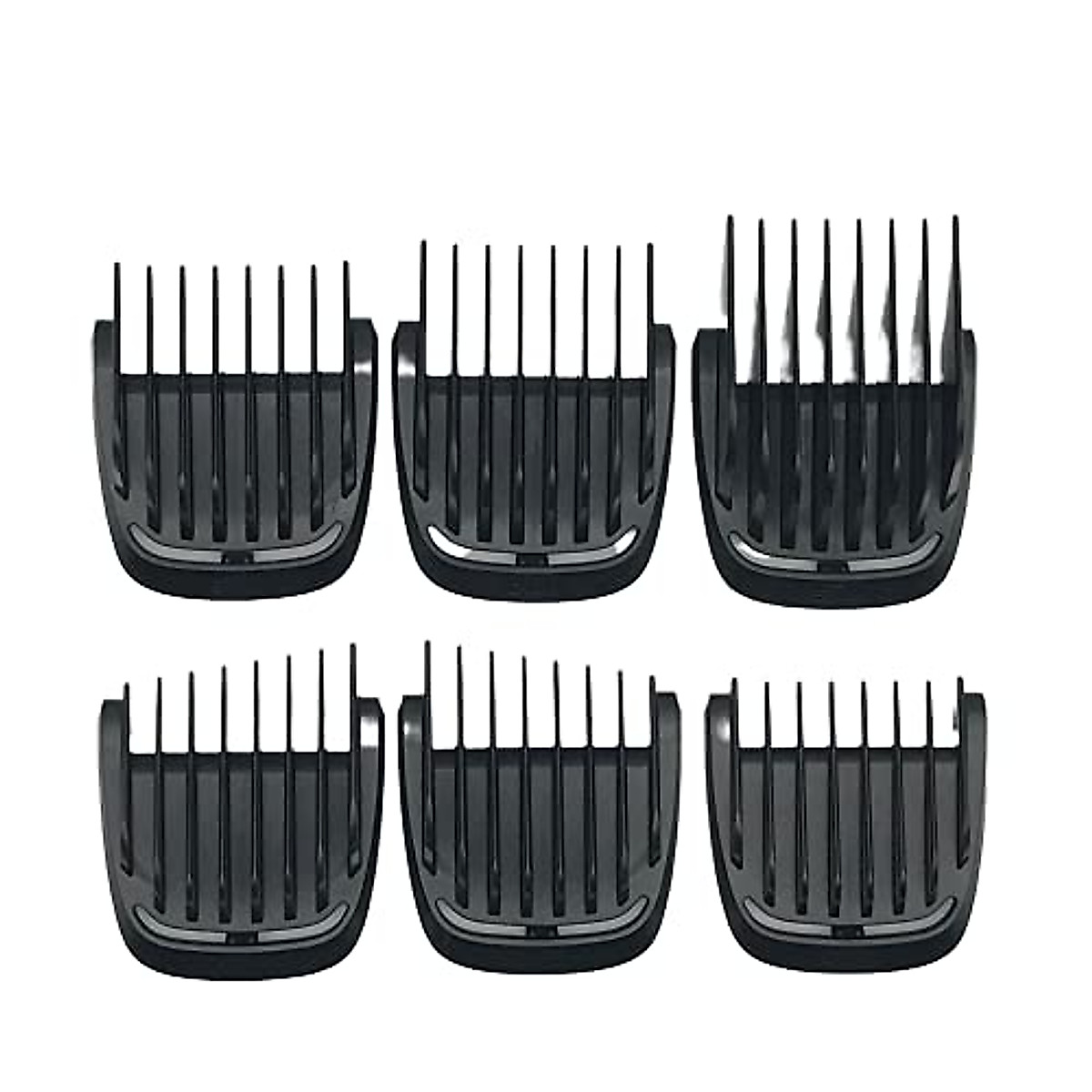 Trimmer Replacement 6 Piece Set (for Extra Wide 41mm T Blade Only) Haircut Guide Guard Comb for Philips Norelco Multigroom (View Photos and Description for Compatible Models and Blade Sizes)