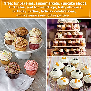 (12 Count x 12 Pack) Cupcake Containers 12 Count Cupcake Boxes Plastic Cupcake Carrier Cupcake Holders for 12 Cupcakes Clear Plastic Disposable Cupcake Container with High Tall Dome Lid Cupcake Trays