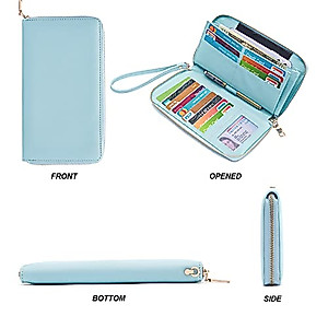 Purse Women Handbag Wallet Shoulder Bags Tote shoulder Hobo 3pcs Purse Set IceBlue