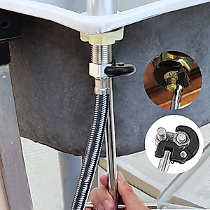 QYQRQF Adjustable Basin Wrench, 11" Adjustable Tap Nut Spanner Telescopic Basin Spanner for Fixing Back and Union Nuts Under Sink (3/8-1 in.)