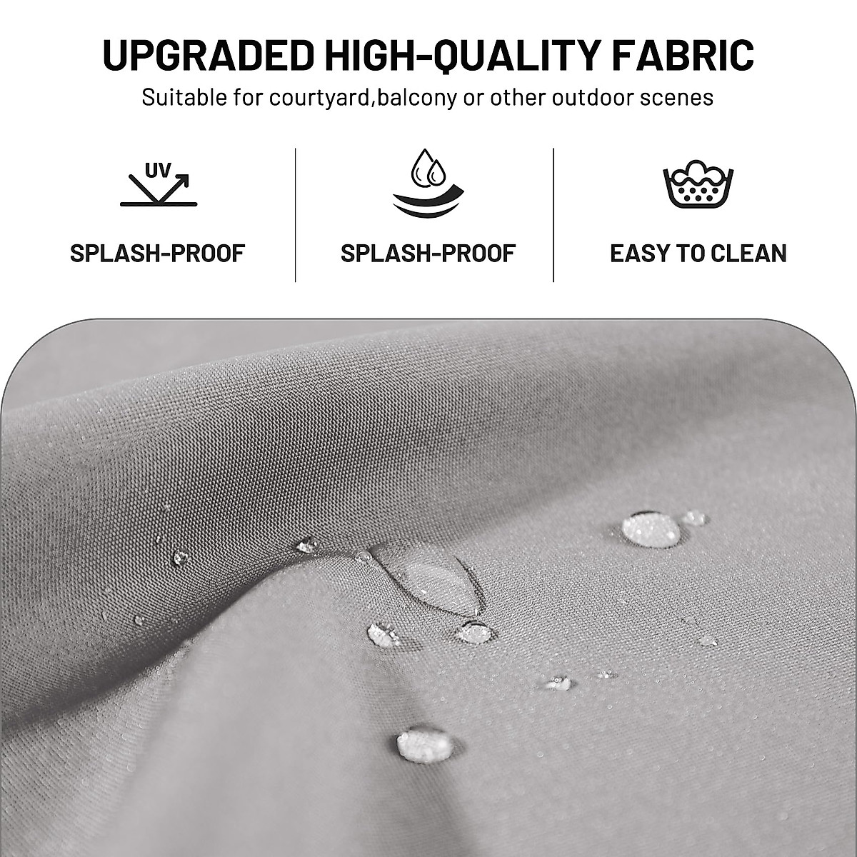 BayHomes Outdoor Chair Cushions for Patio Furniture,Waterproof Square Double Piping Chair Cushion,Patio Chair Cushions with Straps,Removable Cover with Zipper