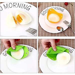 4pcs Silicone Egg Poacher Poaching Pods Pan Mould Kitchen Cooking Tool Accessory
