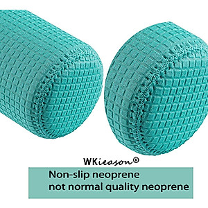 WKieason Wide Mouth Mason Jar Neoprene Sleeve 16-24OZ Mason Jar Sleeves 16OZ 24OZ Wide Mouth Sleeve Cover Coat (24OZ/Black/Yellow/Blue)