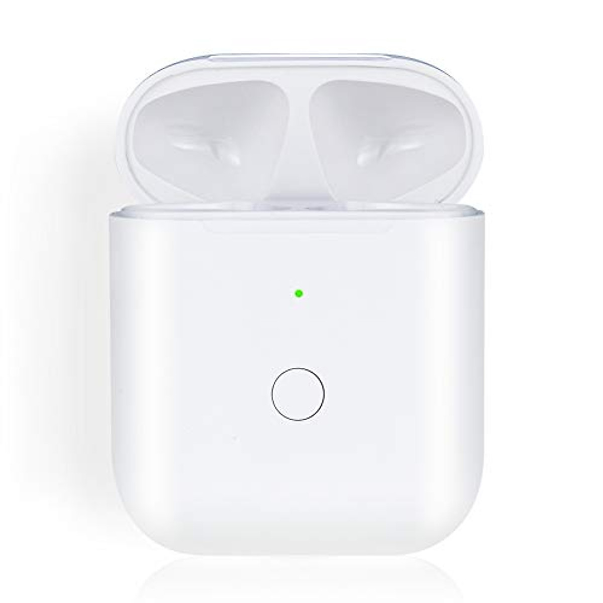Kenko Back Wireless Charging Case Compatible with AirPods 1 & 2 Generation, Replacement Charger Case with Bluetooth Pairing Sync Button, White