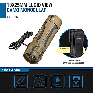 Barska AA10195 Lucid View 10x25 Camouflage Compact Monocular