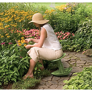 TheXceptional Rocking Garden Stool - Ergonomic ROCKr Gardening Chair with Tilting Base and Contoured Seat | Durable Gardening Seat | Made in USA by Vertex Products | Model EX120