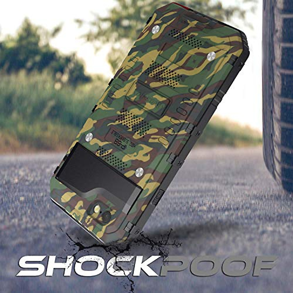 Beasyjoy iPhone SE 2022/2020 iPhone 7 iPhone 8 Case Waterproof, Metal Heavy Duty Case with Screen Protector, Full Body Protective Military Grade Shockproof Dropproof Tough Case, Camo