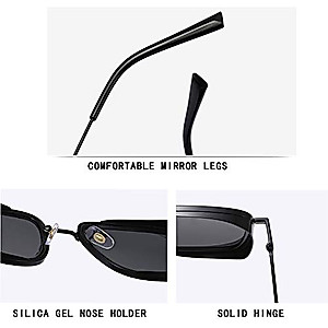 MYSNKU Kabir Singh Steam punk Square glasses Men's Aviator Sunglasses UV400 (T48-YIN BIAN HUI SE)