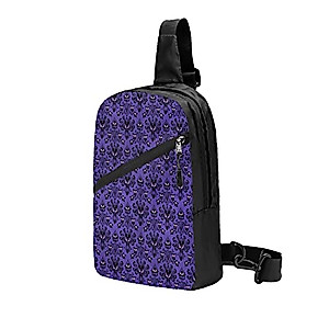 NHGFVT Small Crossbody Sling Backpack Anti Theft Backpack For Traveling Chest Haunted Mansion Shoulder Bag For Men Women, RXZE23