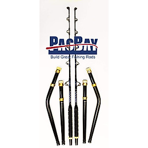 Xcaliber Marine Pair of 6' 50-80 LB PRO Tournament Series Saltwater TROLLING RODS Includes Bent and Straight Butt