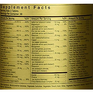 SOLGAR Formula VM-2000 Tablets Multinutrient System, 180 Count