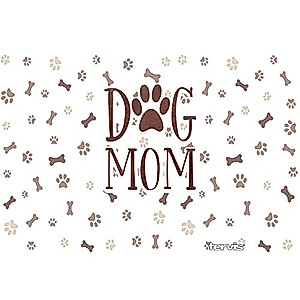 Tervis Dog Mom Insulated Tumbler with Clear and Black Hammer Lid, 30 oz Stainless Steel, Silver