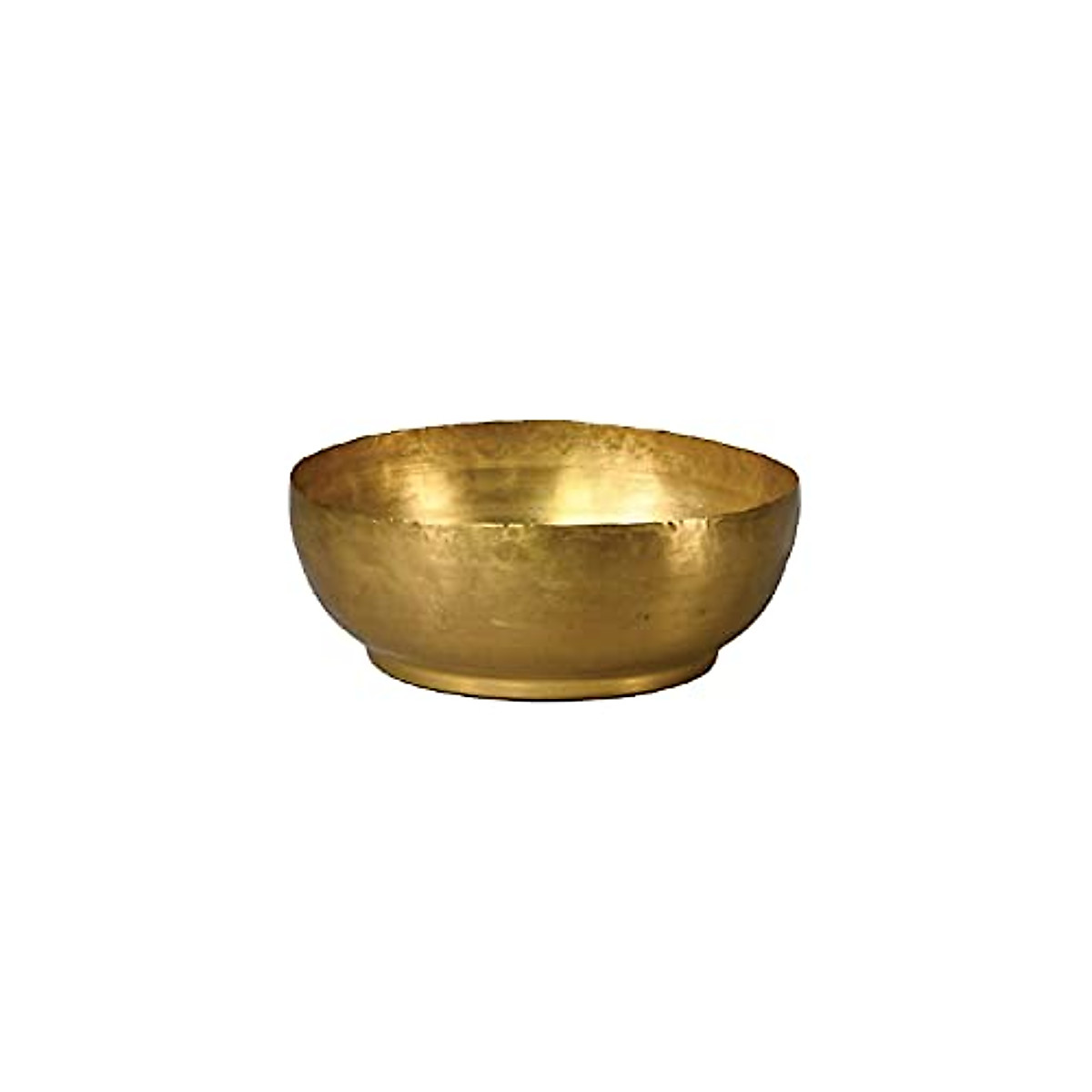 Serene Spaces Living Antique Brass Decorative Bowl, Use as Metal Fruit Bowl, for Floating Candles, Flowers, Potpourri, Catchall for Entryway, Dining Table, Home Décor, 2.75" Tall & 7.5" Diameter