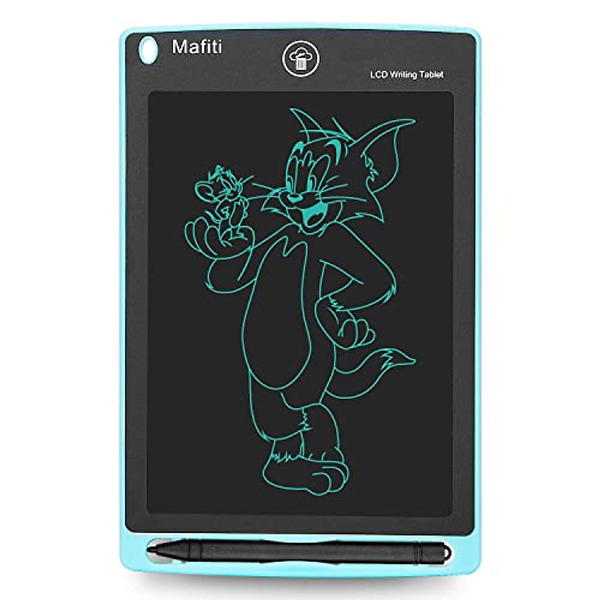 Mafiti LCD Writing Tablet 8.5 Inch Electronic Writing Drawing Pads Portable Doodle Board Gifts for Kids Office Memo Home Whiteboard Cyan