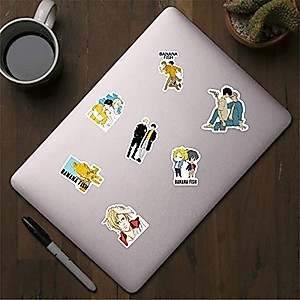 50Pcs Anime Banana Fish Stickers for Car Laptop PVC Backpack Water Bottle Pad Bicycle Waterproof Decal Sticker Kids Toy /Banana Fish