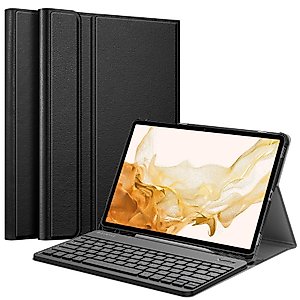 FINTIE Keyboard Case for Samsung Galaxy Tab S8 Plus 2022/S7 FE 2021/S7 Plus 2020 12.4 Inch with S Pen Holder, Slim Stand Cover Detachable Wireless Bluetooth Keyboard, Black