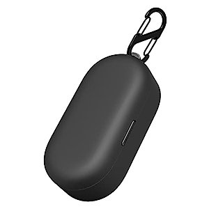 Geiomoo Silicone Carrying Case Compatible with TOZO T10, Portable Scratch Shock Resistant Cover with Carabiner (Black)