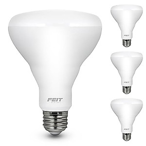 Feit Electric BR30 LED Light Bulbs, 65W Equivalent, Non Dimmable, 10 Year Life, 650 Lumens, 2700K Soft White, E26 Base Recessed Can Light Bulbs, Flood Light Bulbs, Damp Rated, 3 Pack, BR30/10KLED/3