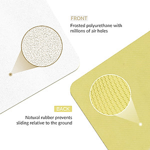 Cifupy Yoga Mat PU Travel Yoga Mat, Non Slip Exercise Mat with Carry Bag, All-Purpose Fitness Mat with High Density Anti-Tear Surface for Women, Ideal for Pilates Workout (72'' x 26'' x 1.5/5mm Thick)