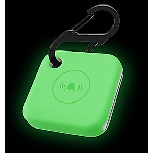 Geiomoo Silicone Case Compatible with Tile Mate 2020, Tile Mate 2018, Protective Cover with Carabiner (Luminous Green)
