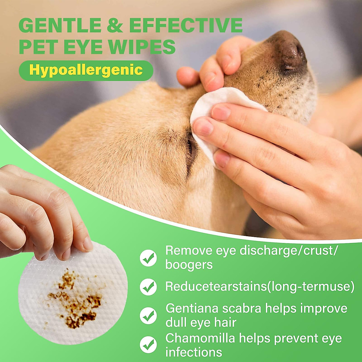 Pet Care Bundle, Tear Stain Remover and Finger Wipes – Gentle, Safe, and Convenient Eye and Ear Cleaning for All Breeds and Ages