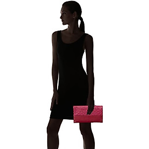 Cole Haan Women's Parker Weave Envelope Clutch, Winery/Orchid, ONE Size