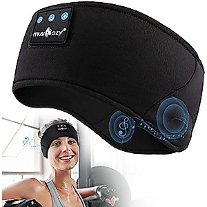 MUSICOZY Sleep Headphones Bluetooth Headband Wireless Music Headband Headphones, Earbuds IPX6 Waterproof for Side Sleepers Women Men Workout Running Insomnia Travel Yoga Cool Gadgets Unique Gift 2 Pcs