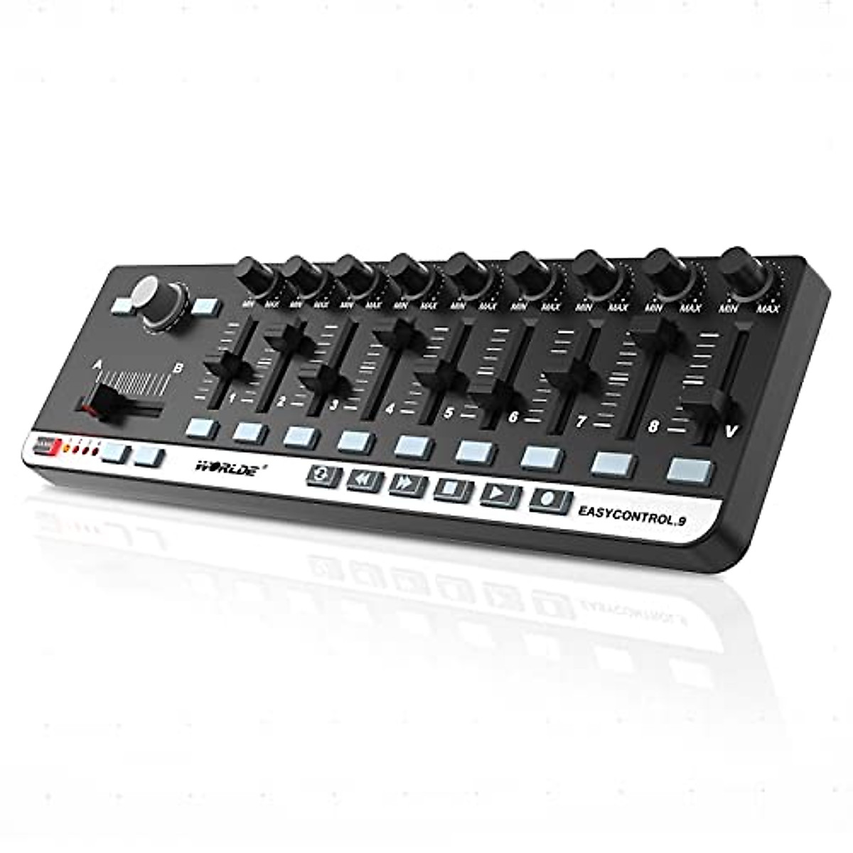 Btuty Portable Mini USB 9 Slim-Line Control MIDI Controller Keyboard Controller