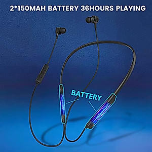 MORMOQUE G5 Bluetooth Headphones,V5.2 Wireless Bluetooth Earbuds w/Mic in-Ear Magnetic Neckband Earphone 30Hrs Playtime, IPX4 Sweatproof Deep Bass Headset for Phone Call Music Sports