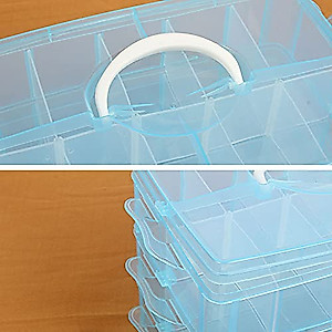 JforSJizT 30 Adjustable Compartments Washi Tape Box Organizer Storage,Divider Closet Container,Clear,Masking Tape Desktop Tape DIY Sticker Roll Tape Cutter Holder Storage