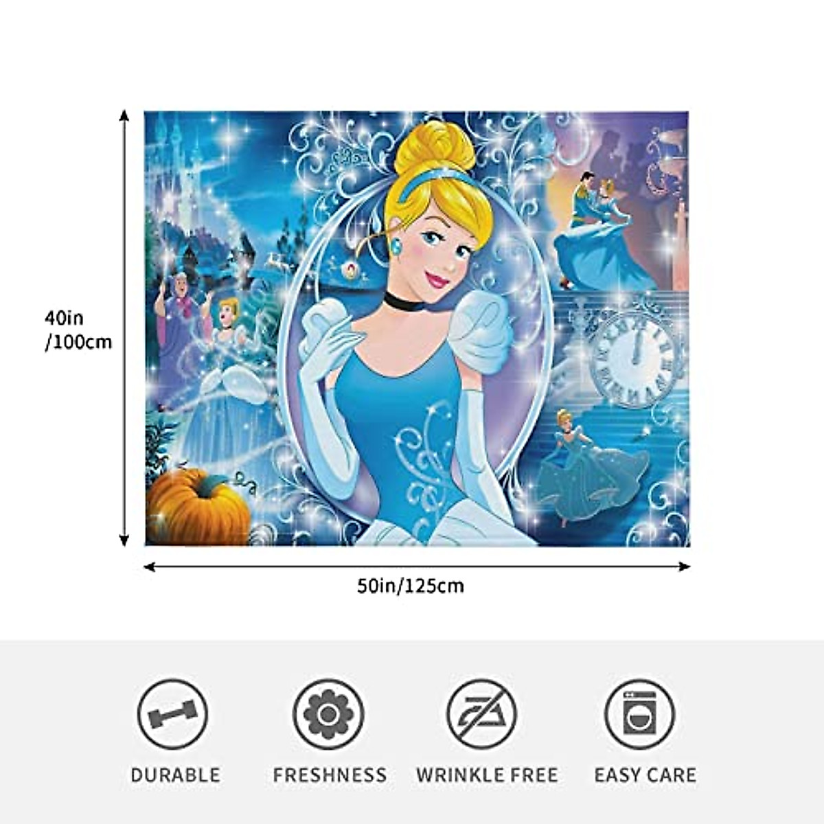 Blanket Ultra Soft Flannel Fleece Cartoon Throw Blankets Home Decor Bedding Couch Sofa for Kids Adults Gift 50"x40"