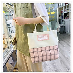 4pcs Aesthetic Backpack Set with Large Capacity, Back to School Canvas Kawaii Backpack Set for Young (Pink)