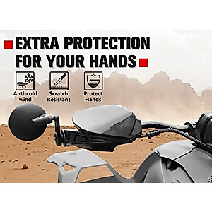 A & UTV PRO Sport Windshield & Aluminum Plastic Handguards Kit for Can-Am Ryker All Model, Adjustable Vented Windscreen, Hand Guard Protector, Replace OEM # 219401023, 219400771, 219400998, 219400894