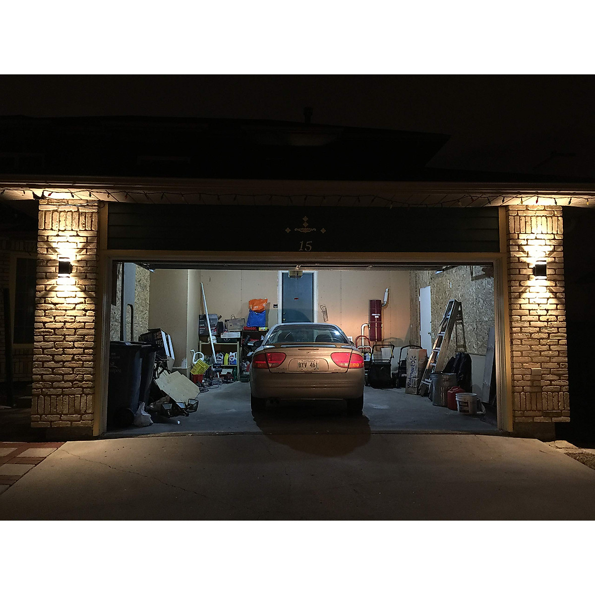 LMP 2 Pack LED Square Up and Down Lights Outdoor Wall Light，Body in Aluminum Waterproof Outdoor Wall Lamps，3000k 5W with Certificate ETL