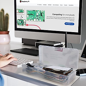 LK COKOINO for Raspberry Pi GPIO Breakout, T-Type GPIO Expansion Board+830 Points Solderless Breadboard+65pcs Jumper Cables+40pin Rainbow Ribbon Cable