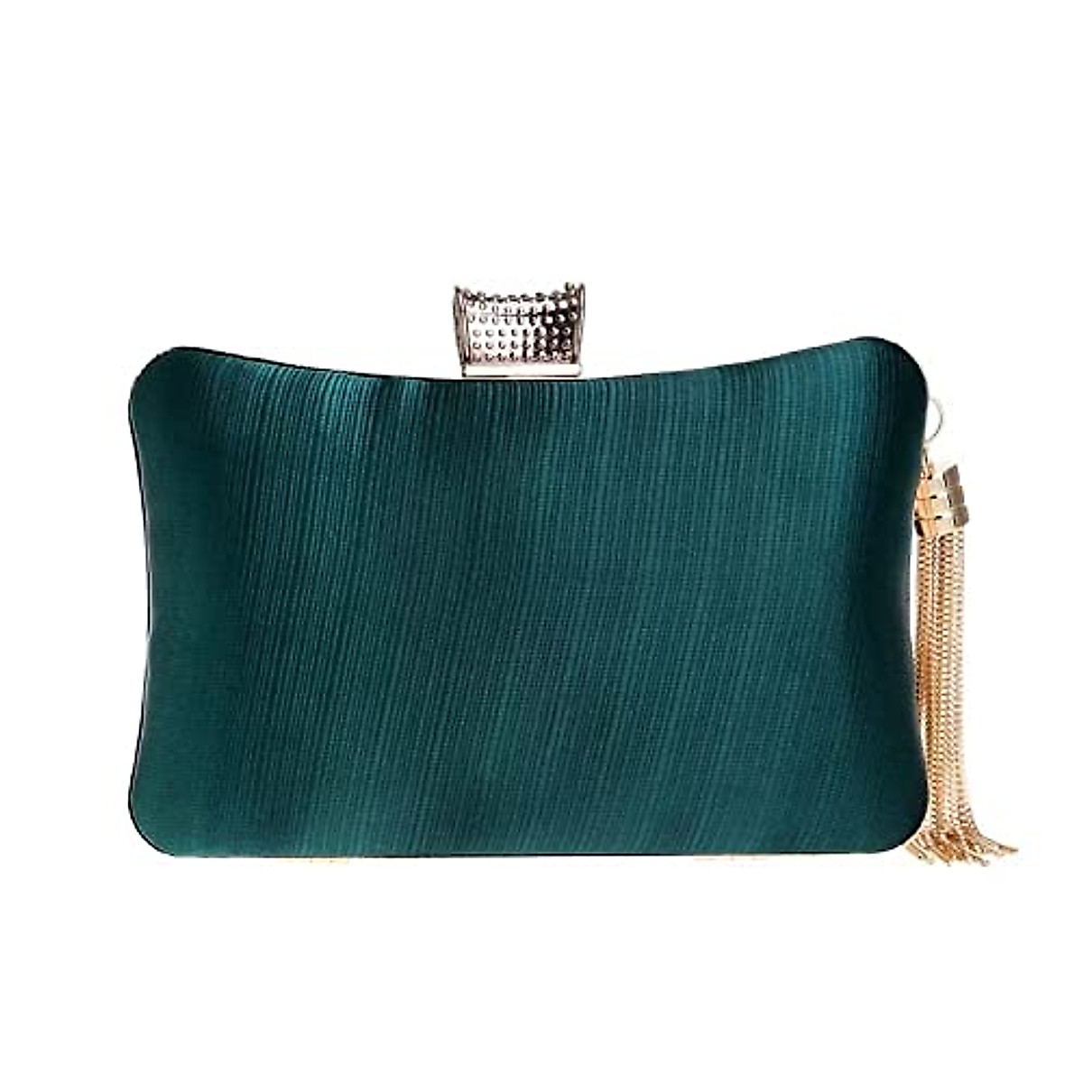 CSYPJYT Women Satin Clutch Wedding Handbag Tassel Cocktail Party Bridal Prom Purse Bags Blue