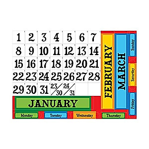 Eureka Peanuts and Snoopy Classroom Calendar for Teachers, 0.1'' x 18'' x 28'', 112pc, Model:847152