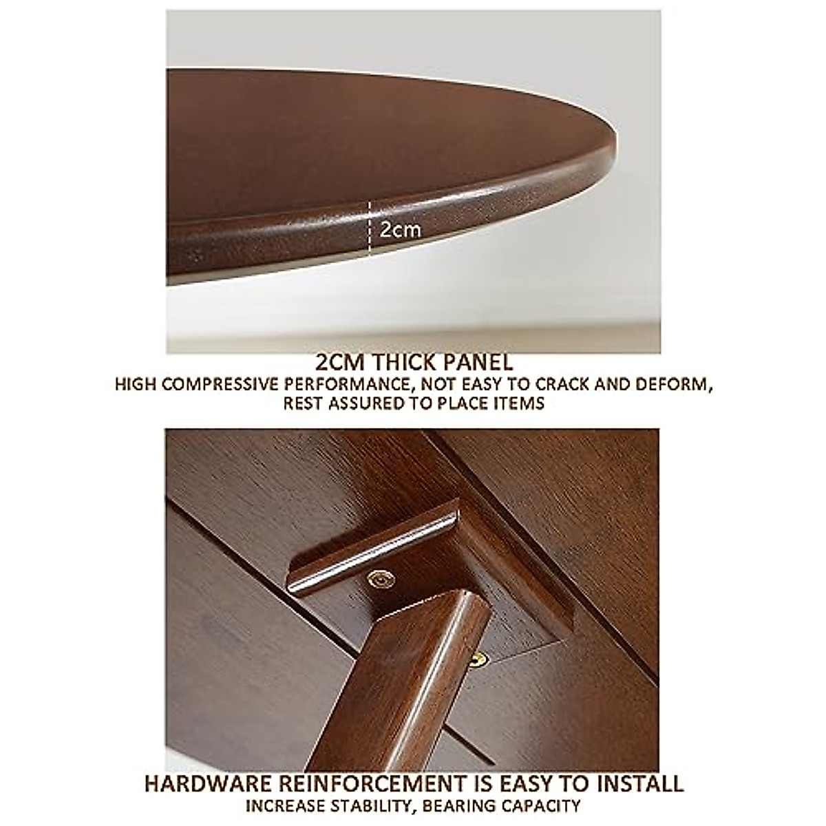 AAMNA Mini Coffee Table with V Base, Vintage Round End Tables, Sofa Table for Dining Room, Living Room, Kitchen, Bedroom, Sofa Side, Bedside,B