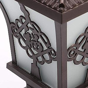 HSCW Solar Street Light Home Landscape Garden Lawn Led Street Light Outdoor Waterproof Wall Lamp Post Head Lamp Solar Light IP55 Rainproof and Rustproof Landscape Decorative Lighting (Size : 47CM)