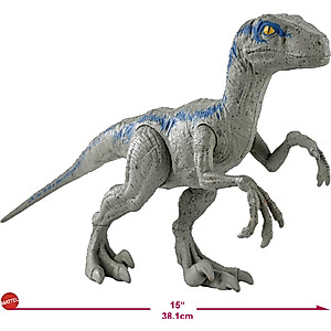 Mattel Jurassic World Toys Large Basic Velociraptor Blue