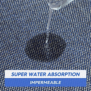 Artoid Mode Washable Non Slip Rubber Backing Kitchen Rugs Blue Doormat, Absorbent Kitchen Floor Mats Front of Sink Kitchen Mats for Floor Home Decor 17x29 Inch