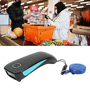 1D Barcode Reader, Multiple Languages Support High Accuracy Handheld USB BT 2.4G Portable Barcode Reader Strong Compatibility for Supermarkets Pharmacies
